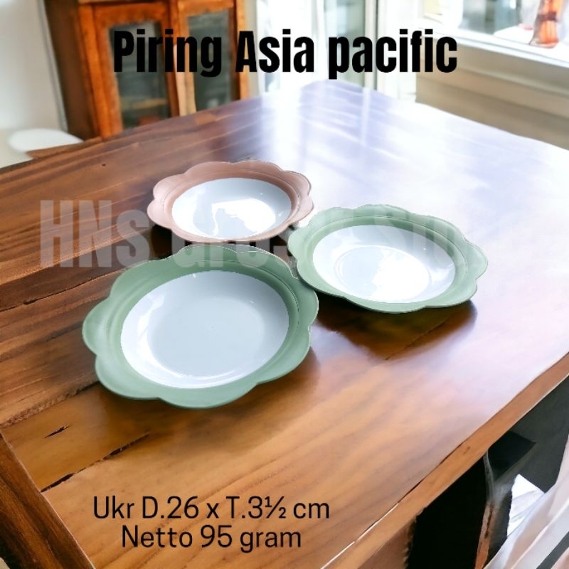 Jual Piring makan plastik bulat ASIA pacific 2 warna tebal dan ...