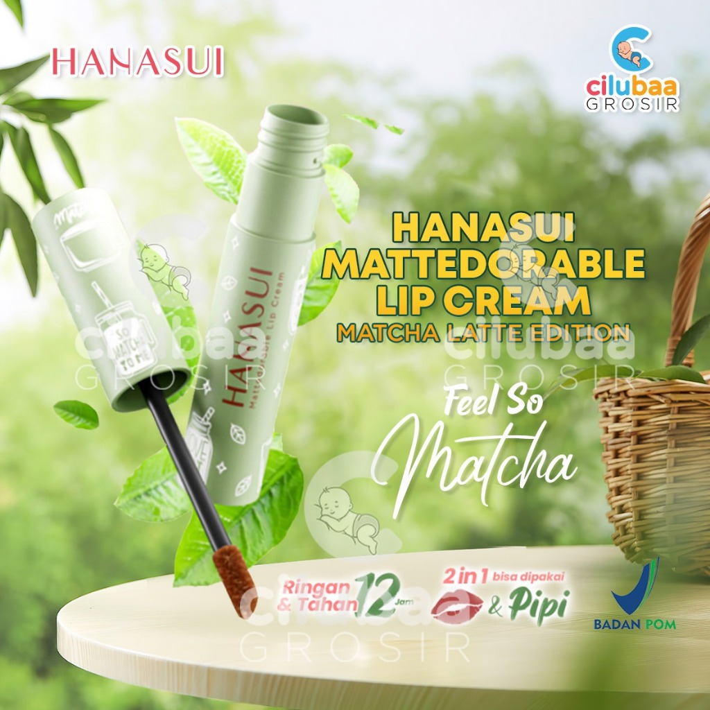 Jual HANASUI Mattedorable Lip Cream Matcha Latte Edition || MATCHA ...