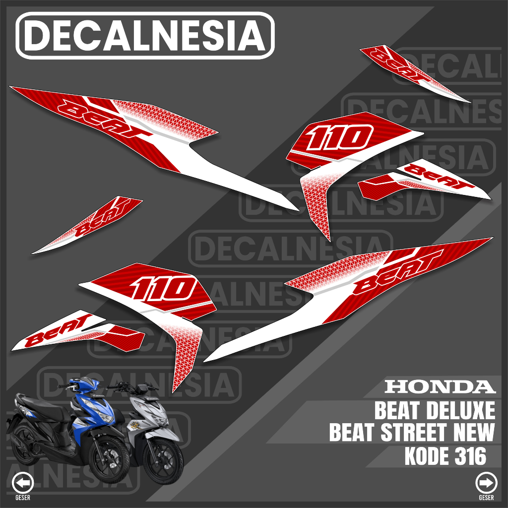 Jual Stiker Striping Motor Beat Deluxe CBS ISS Street New 2021 2022 ...