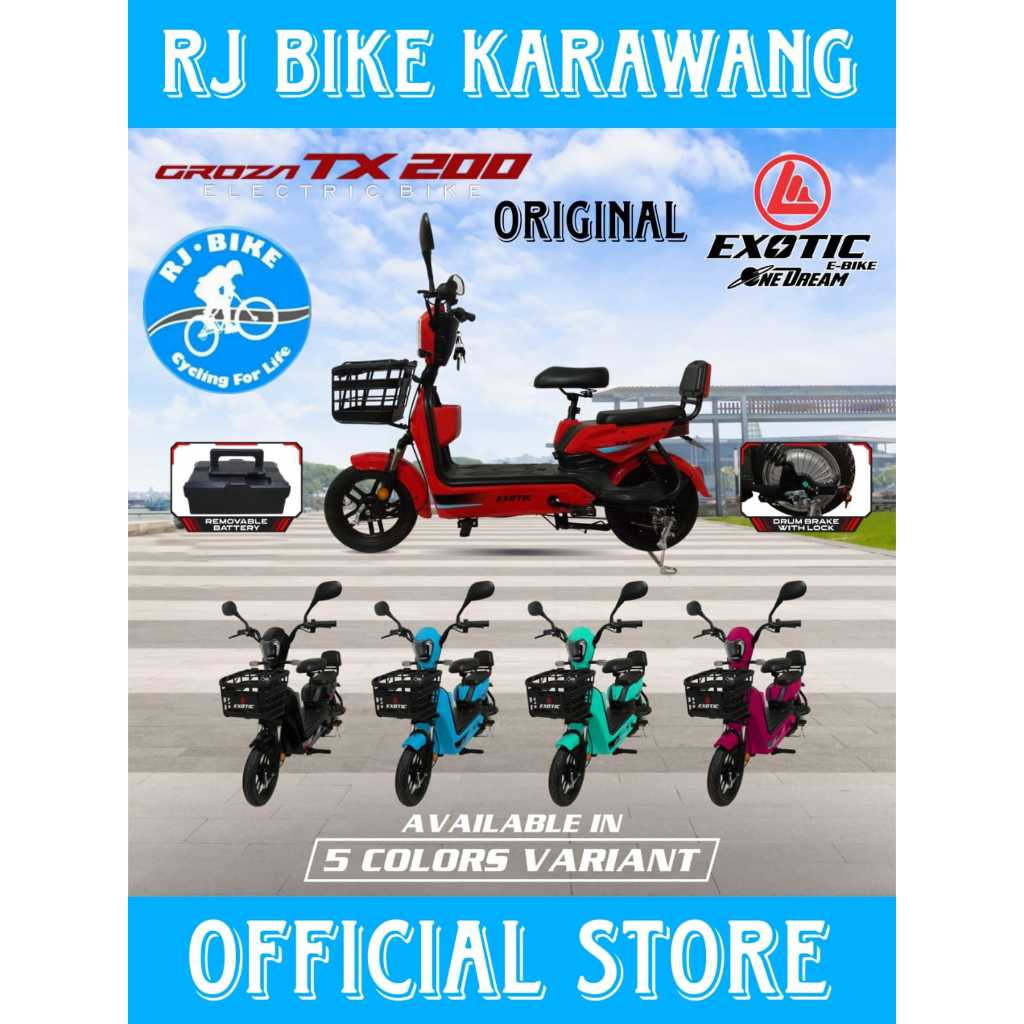 Jual SEPEDA LISTRIK MOPED E BIKE EXOTIC GROZA TX 100 TX150 TX180 TX 200 ...