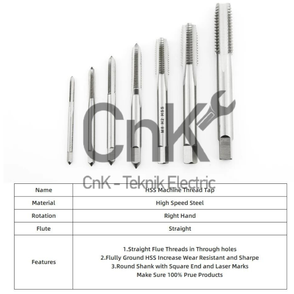 Jual HAND TAP ALAT PEMBUAT DRAT / ULIR PERBAIKAN BAUT SLEK KARAT M3 ...