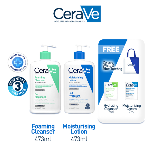 Jual CeraVe Exclusive Launch Value Size Pack for Normal to Oily Skin ...