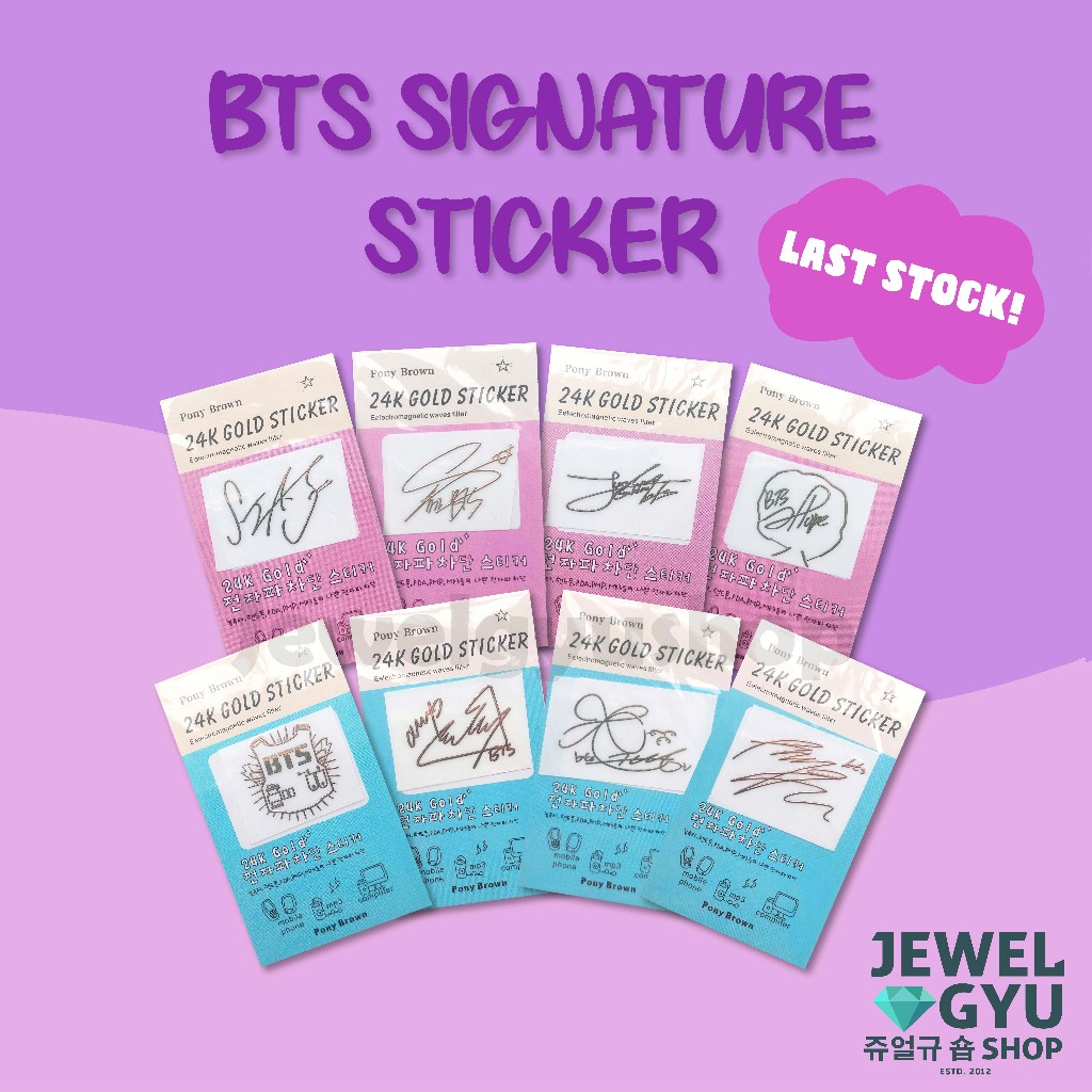 Jual BTS Member Logo Anti Radiation Sticker / Stiker anti radiasi KPOP ...
