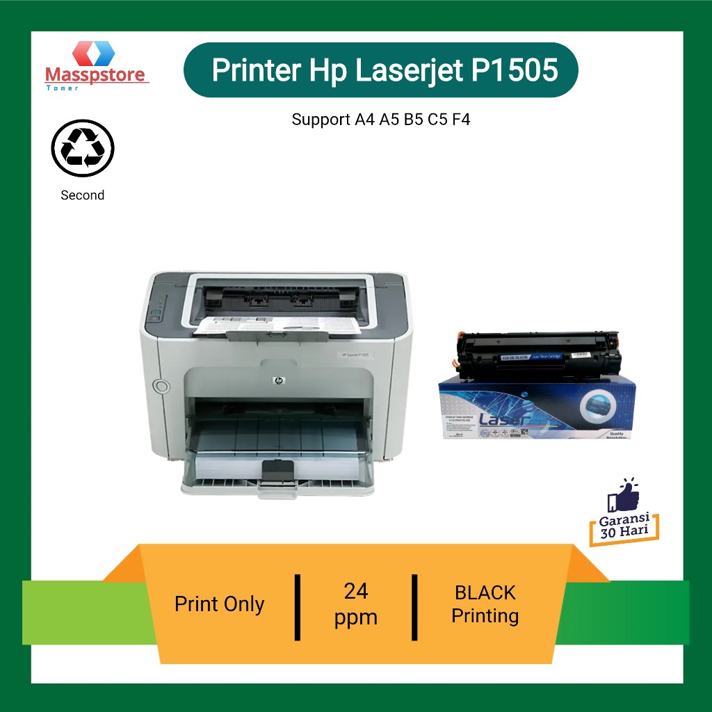 Jual Printer hp laserjet P1505 Printer Laser Monocrom Second Printer ...