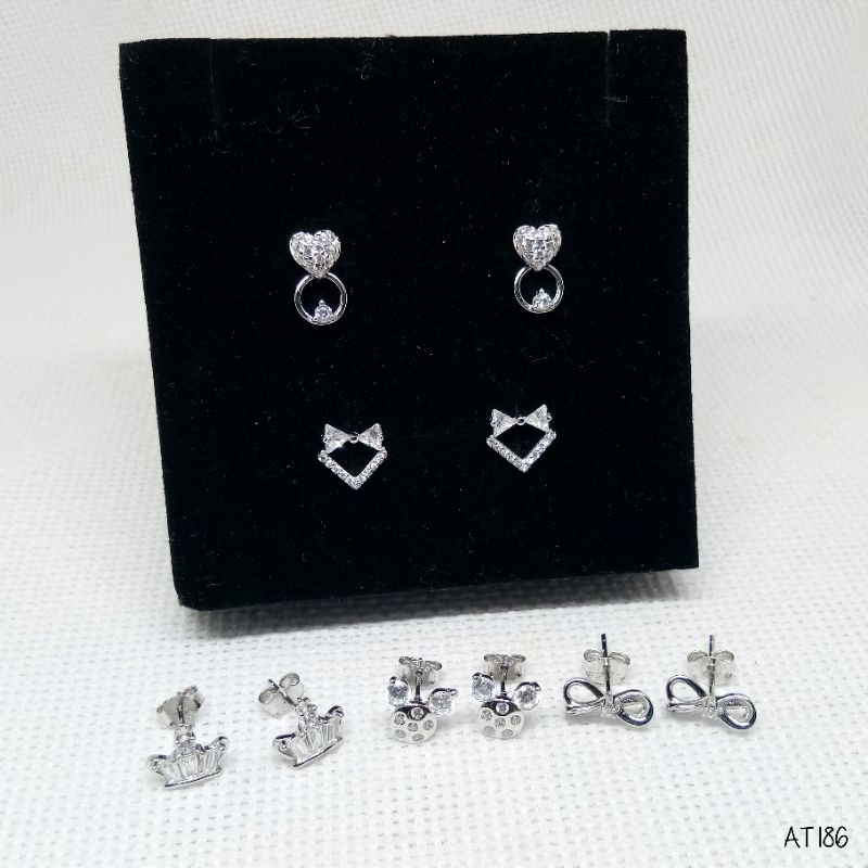 Jual Anting Tusuk Dewasa Perak 925 Lapis Mas Putih - AT186 | Shopee ...