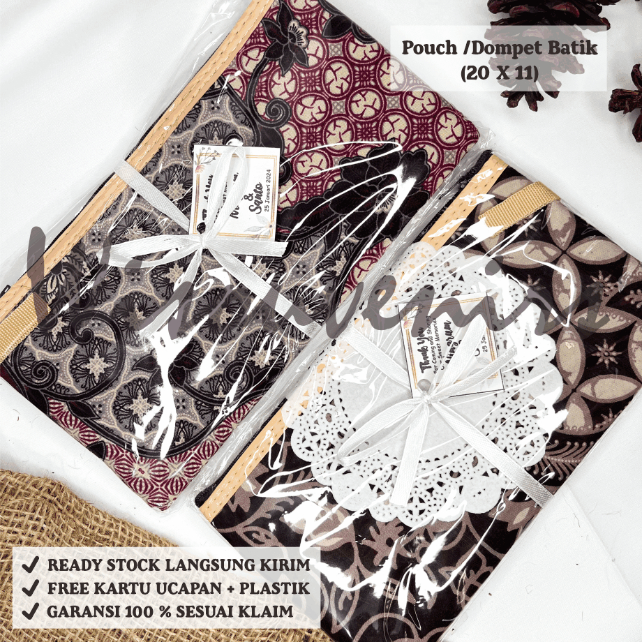 Jual Souvenir Pernikahan Dompet batik Khas Jogja Ukuran (20 x 11) Part 4 Souvenir pouch batik ...