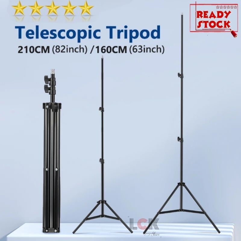 Jual telescopic tripod fotografi stand tripod light ring kamera ...