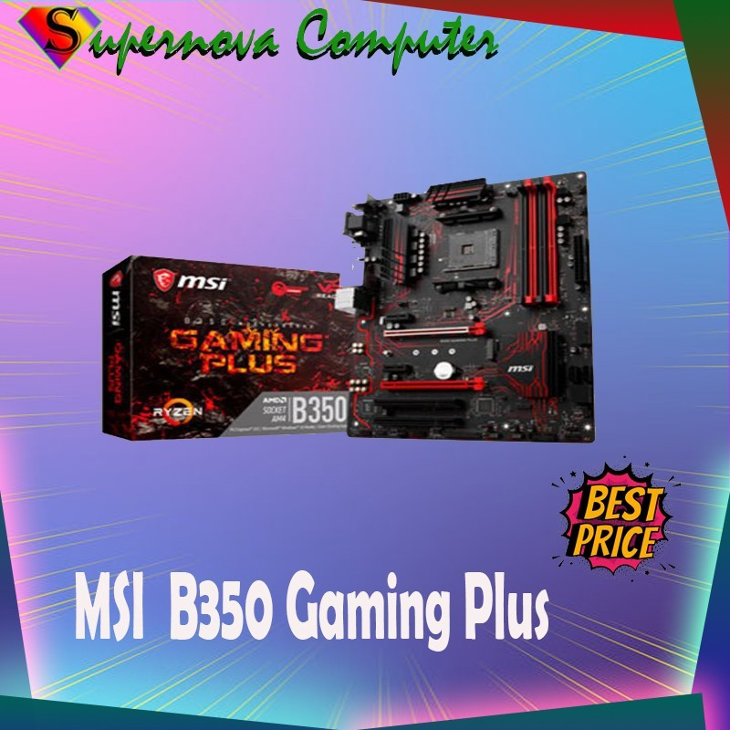 Jual MOTHERBOARD MSI B350 GAMING PLUS AMD RYZEN AM4 | Shopee Indonesia