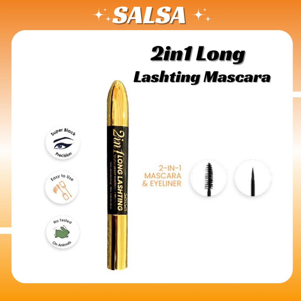 Jual Salsa 2 in 1 Long Lasting Waterproof Mascara & Eyeliner | Shopee ...