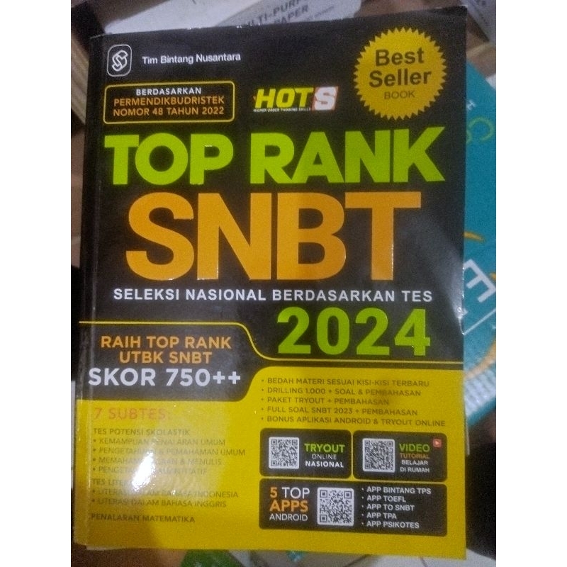 Jual BUKU TOP RANK SMBT SELEKSI NASIONAL BERDASARKAN TES 2024 | Shopee ...