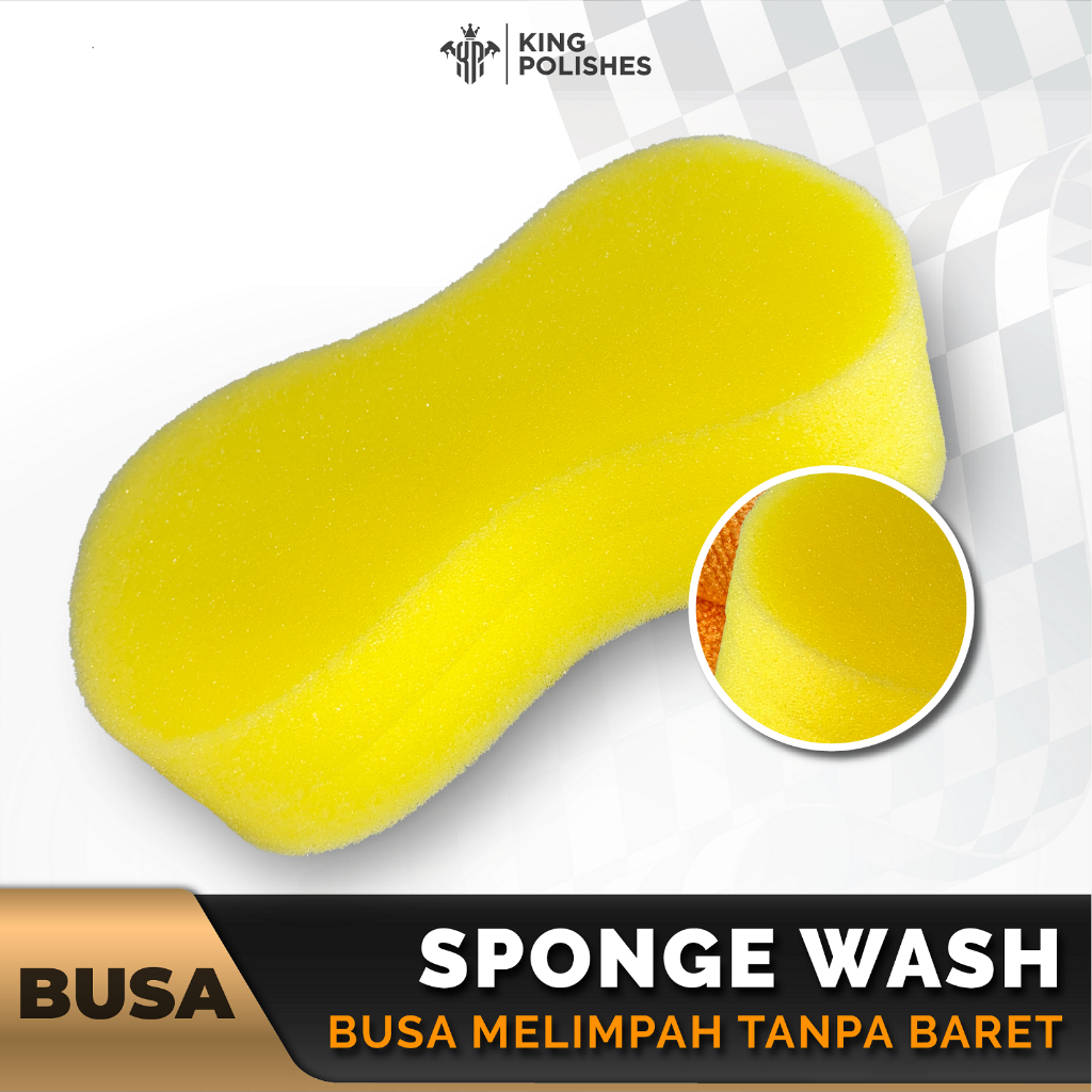 Jual KING POLISHES Sponge Wash Busa Cuci Kendaraan Lembut Tebal dan ...