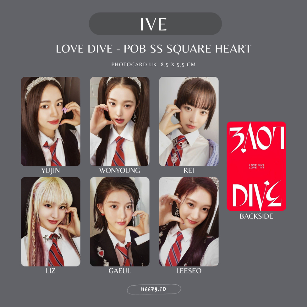 Jual REPLIKA PHOTOCARD IVE LOVE DIVE - Unofficial Photocard Ive Love ...