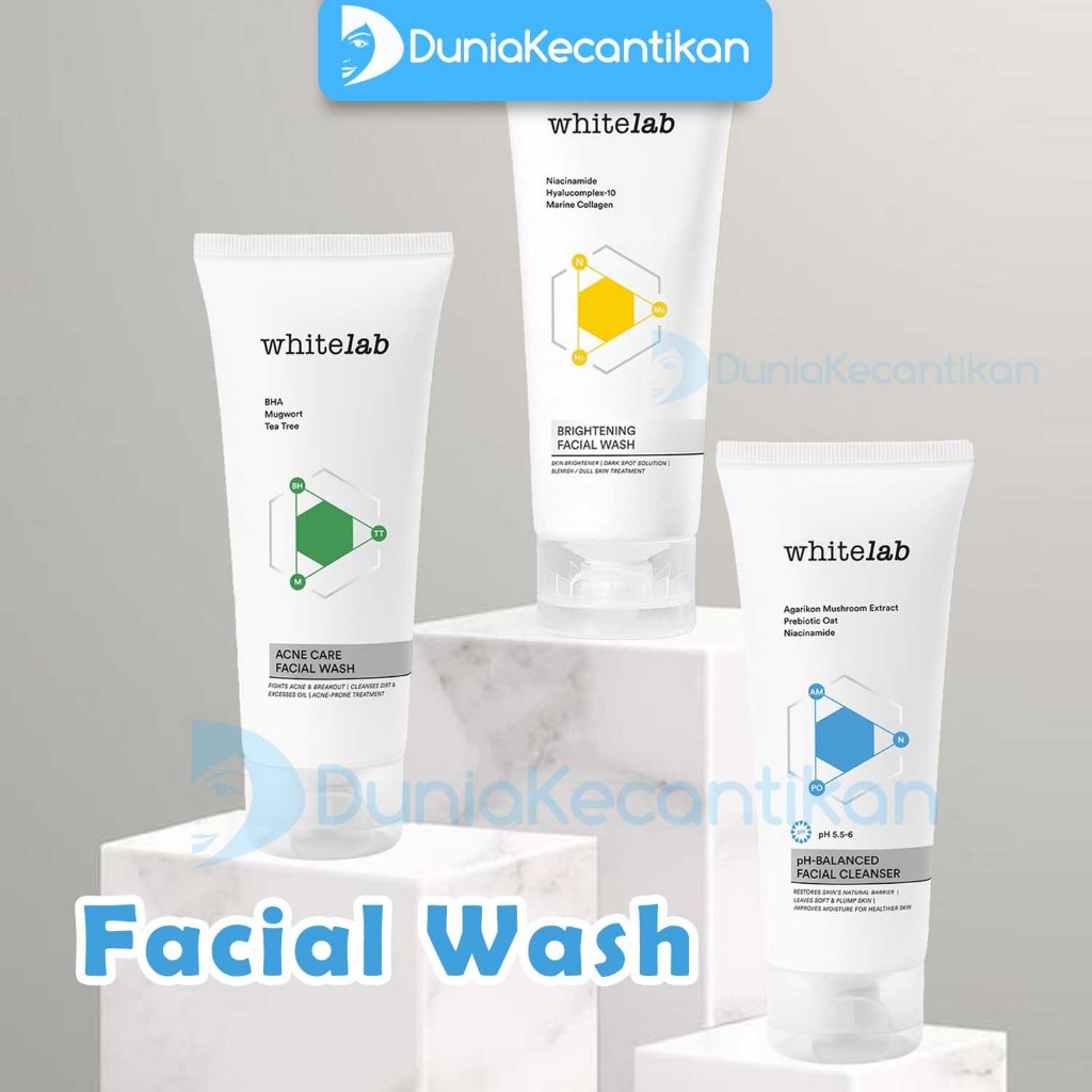 Jual Whitelab Facial Wash Acne Sabun Wajah Brightening Face Wash White ...