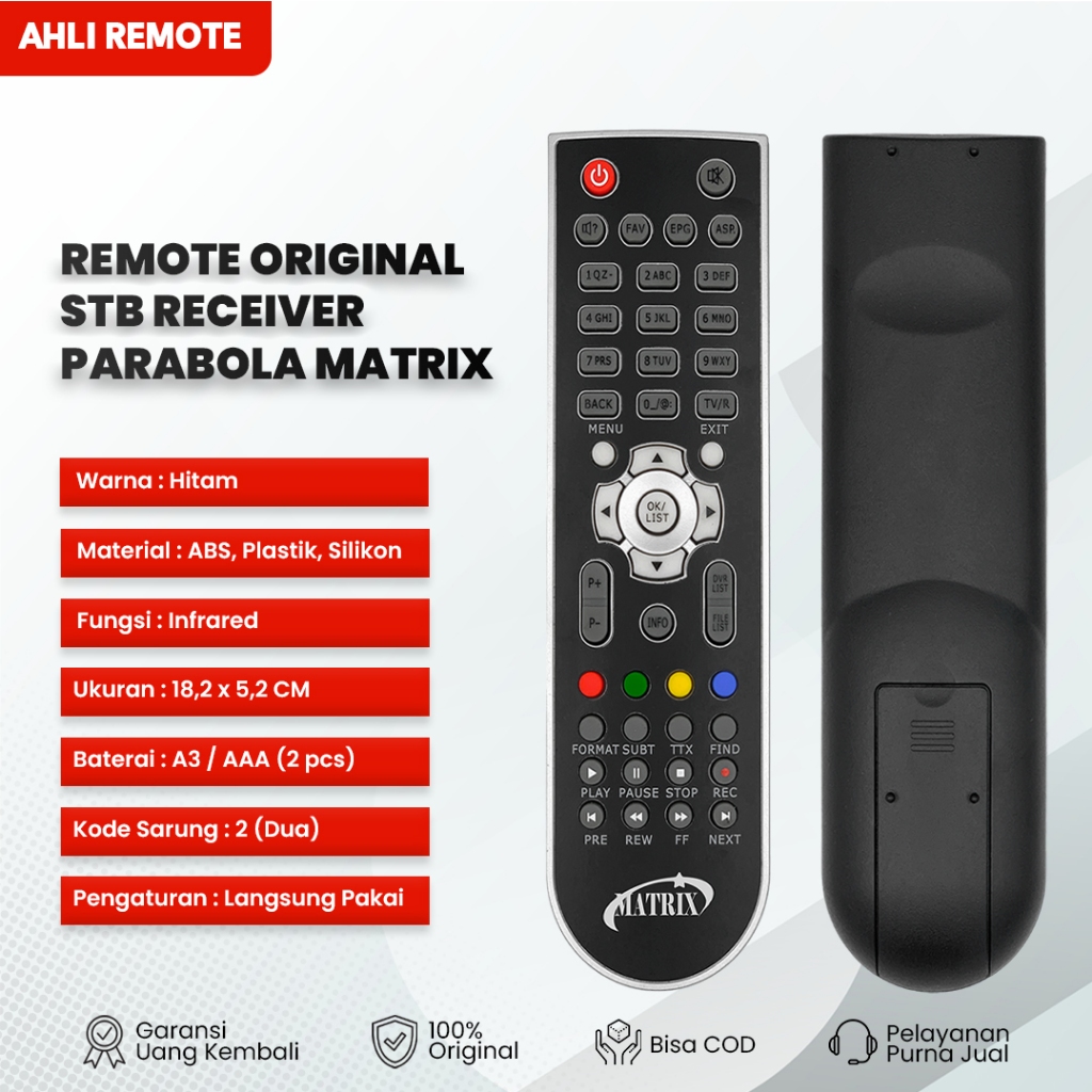 Jual Remot Receiver Matrix Prolink HD PVR Original / Remote Parabola Matrix | Shopee Indonesia