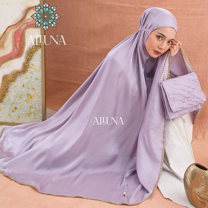 Jual ALLUNA - Mukena Dewasa Shimer Silk Daily Tas mewah Amora Series ...