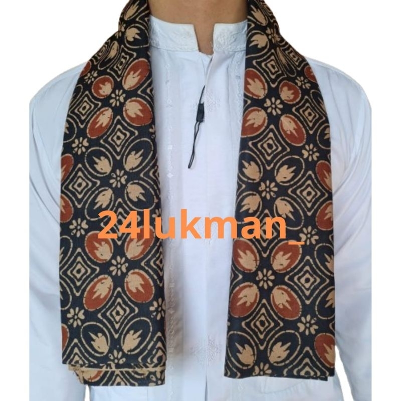 Jual Syal Batik Wanita Scarf Pria ( BISA PILIH MOTIF ) warna coklat ...