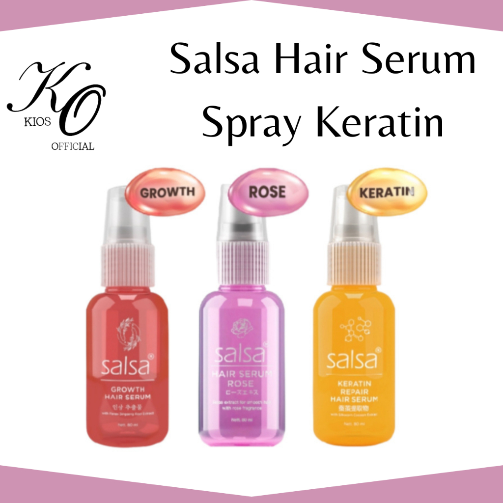 Jual Salsa Hair Serum Spray Keratin/Rose/Growth 80ml/Serum Perawatan ...