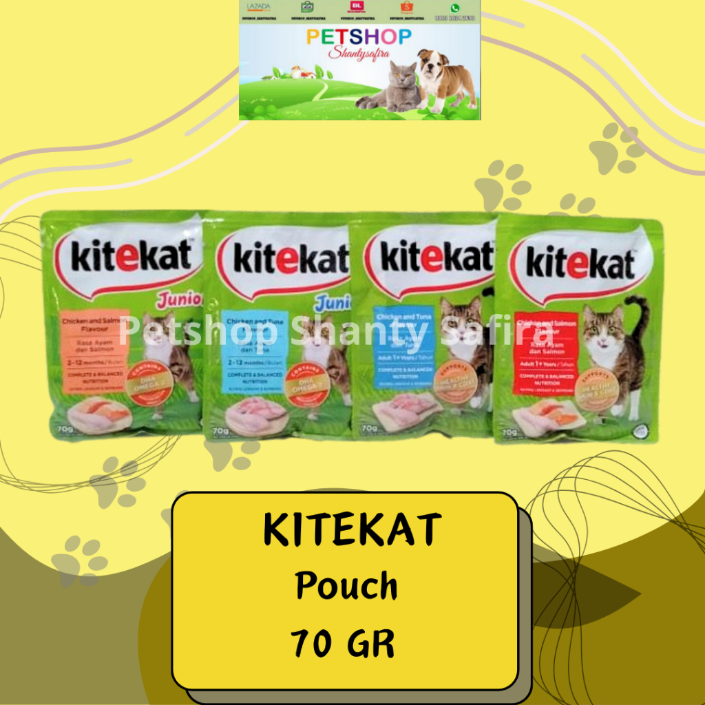 Jual MAKANAN KUCING KITEKAT KITTEN / ADULT 70 GR UNTUK KUCING DEWASA ...