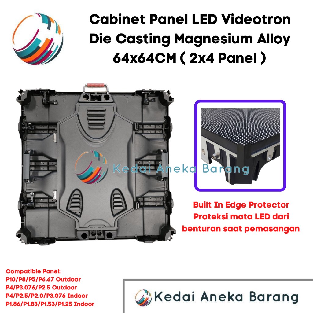 Jual Cabinet Kabinet LED Videotron Die Casting Magnesium 64x64 640x640 ...