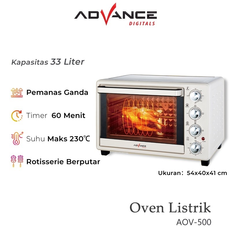 Jual ADVANCE Oven Listrik Kapasitas Besar 33L Electric Oven Microwave ...