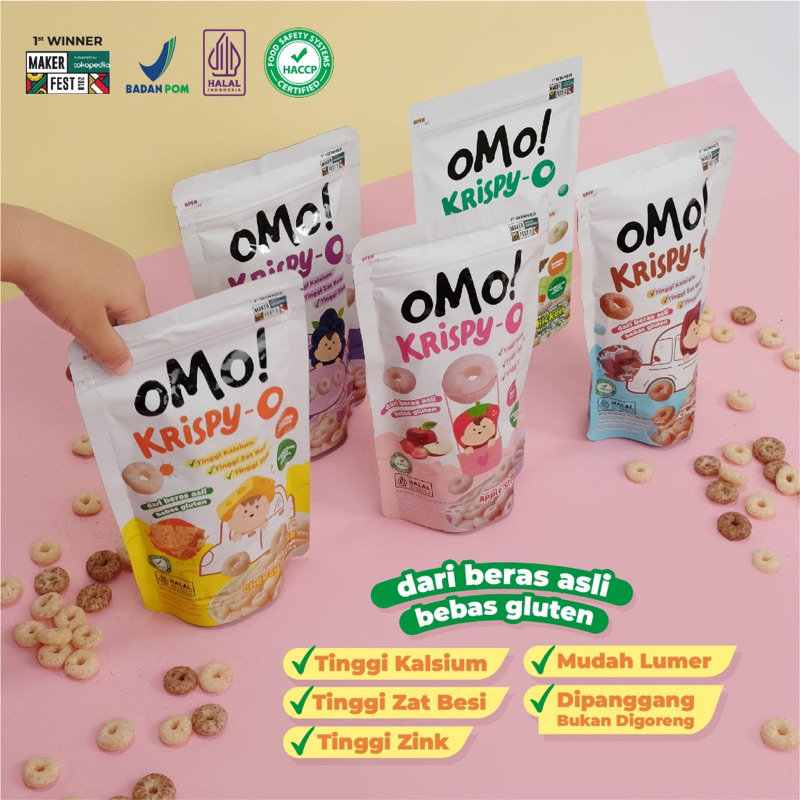 Jual OMO! Krispy-O Healthy Snack For Kids 15gr | Cemilan Bebas Gluten ...