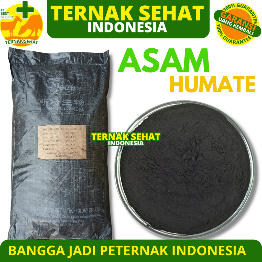Jual ASAM HUMAT 1 KG HITAM - HUMIC ACID - SODIUM HUMAT - SODIUM HUMATE - HUMID ACID - HUMIC ACID ...