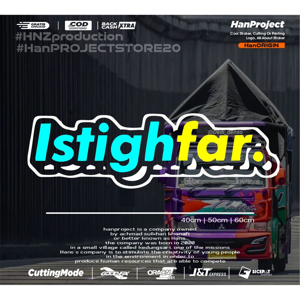 Jual STICKER CUTTING ISTIGHFAR NEW DESAIN ORIGINAL PRODUCT BY ...