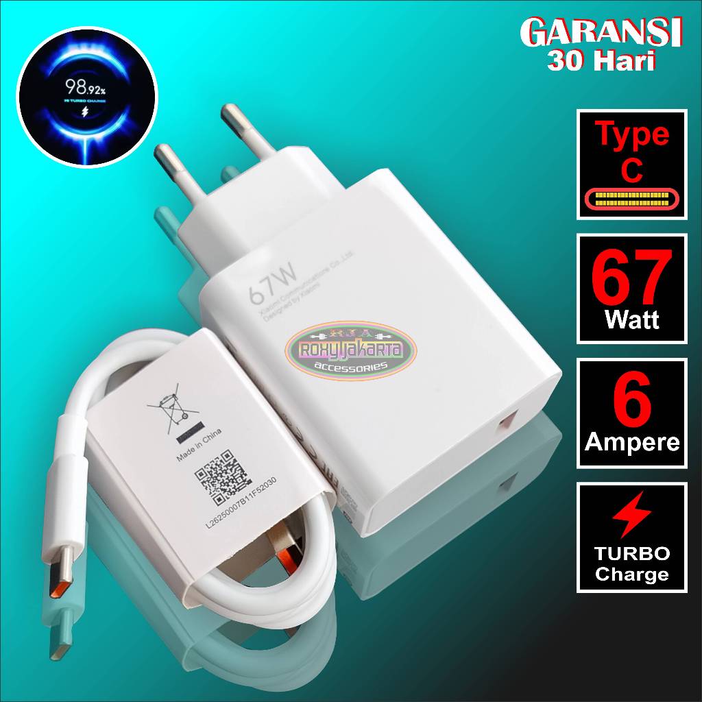 Jual Charger Xiaomi 67 Watt TURBO CHARGE Desimal Tampil 11T 12 12 Lite ...