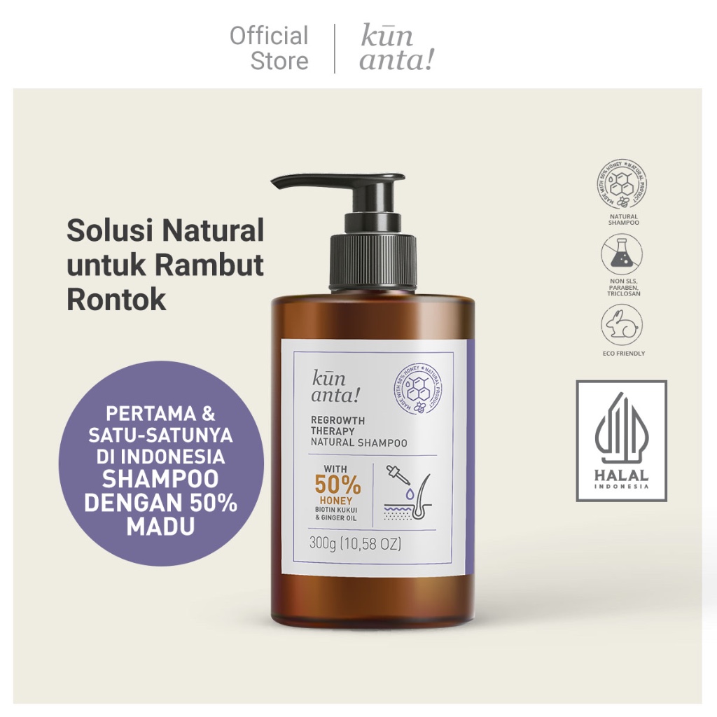 Jual BARU! Kun Anta! REGROWTH THERAPY NATURAL SHAMPOO - PERAWATAN ...