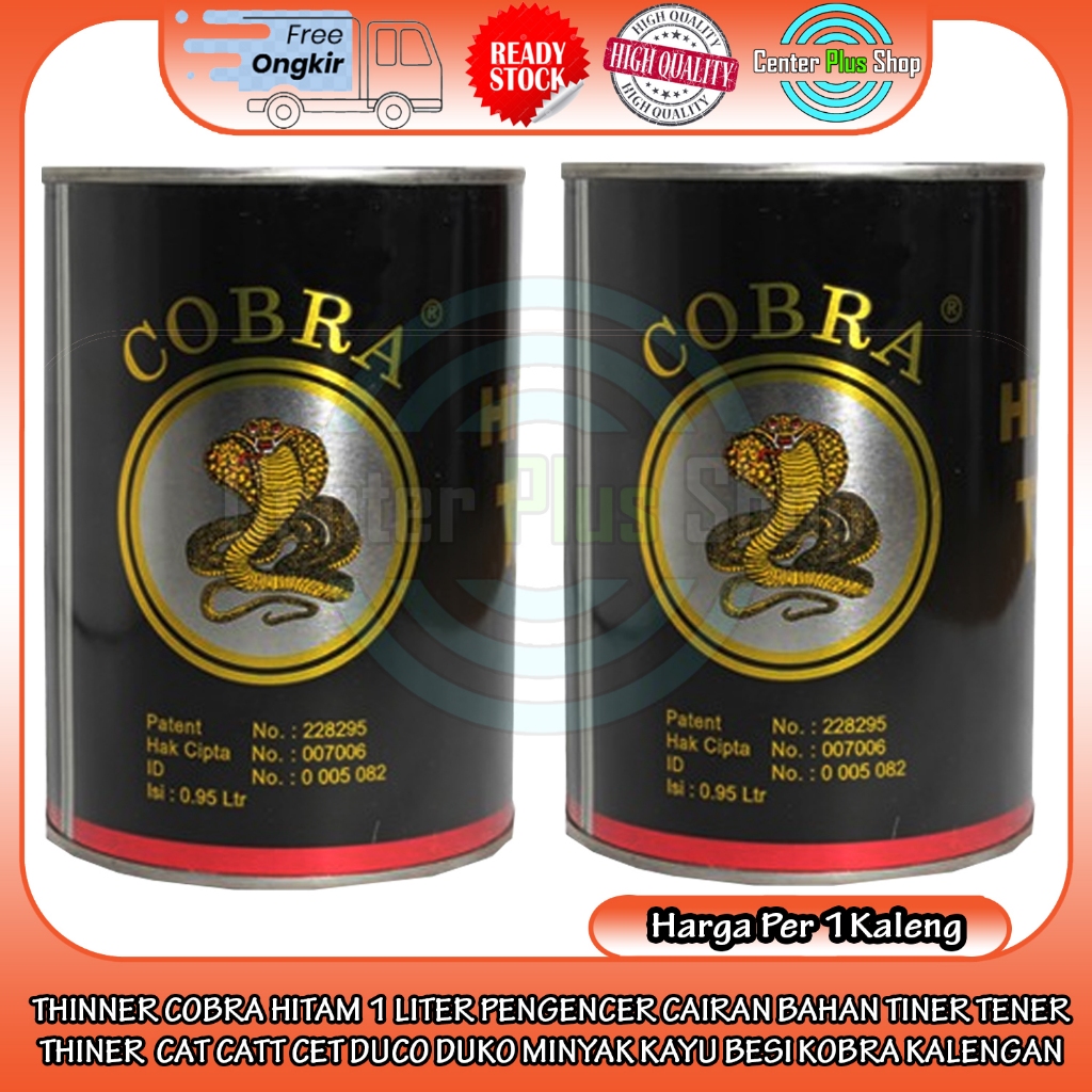 Jual Thinner Cobra Hitam 1 Liter Pengencer Cairan Bahan Tiner Tener ...