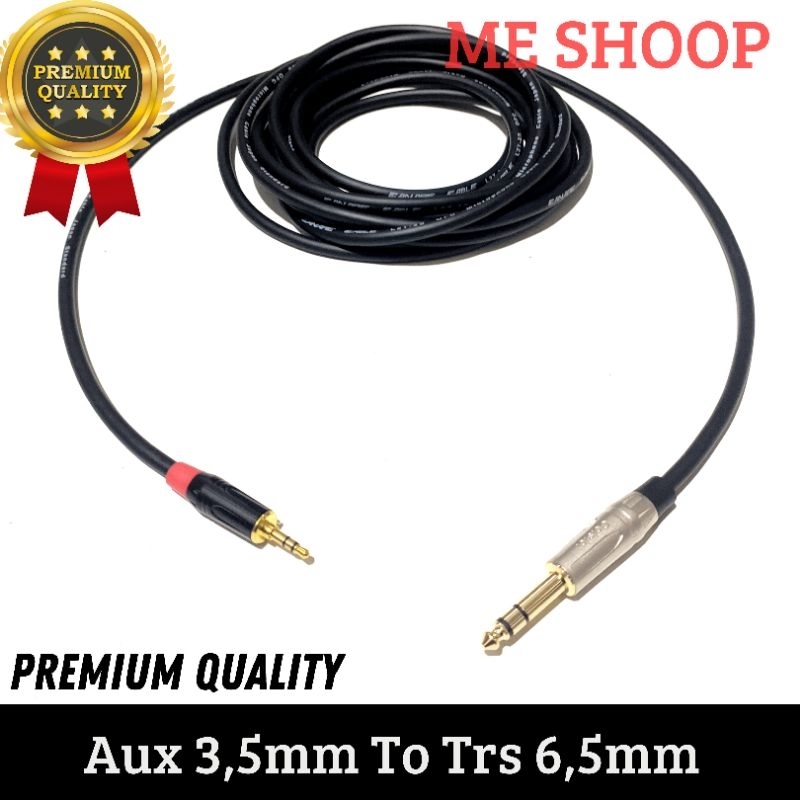 Jual kabel audio jack mini aux 3,5mm stereo to jack akai stereo 6,5mm | Shopee Indonesia