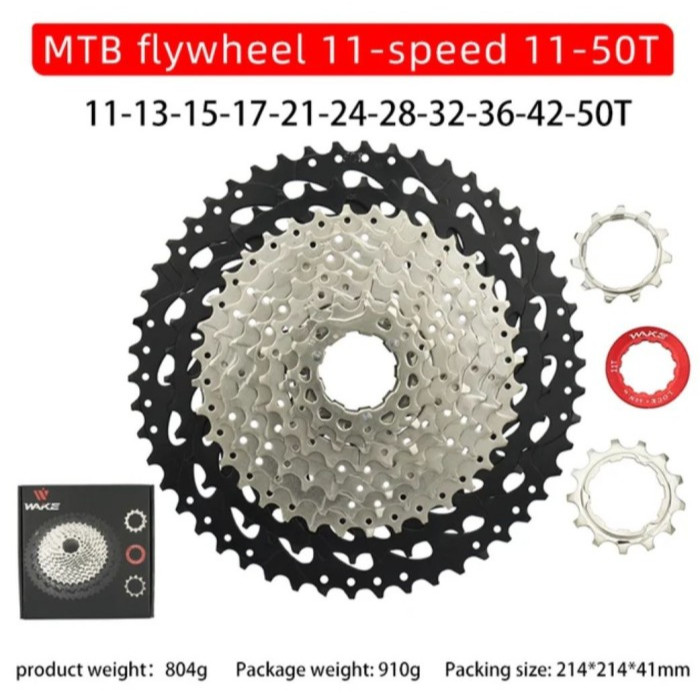 Jual WAKE Sprocket Sepeda Gunung 11 Speed 11 -50T Silver Gear Casette ...