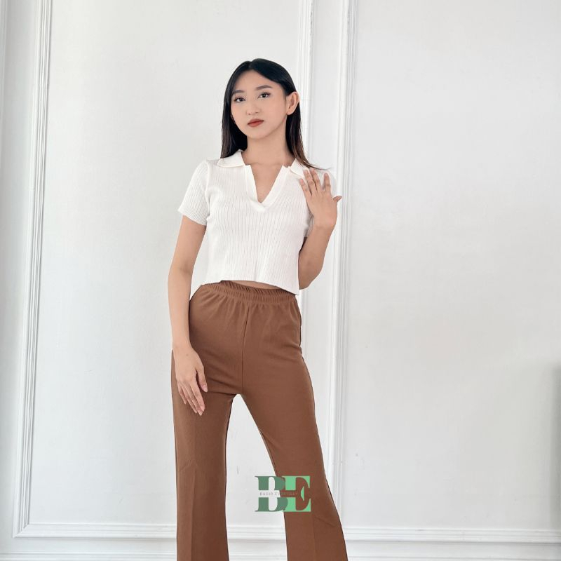 Jual BasicEveryday Basic Polo Crop Top Wanita Baju Polo Shirt BE01 | Shopee Indonesia