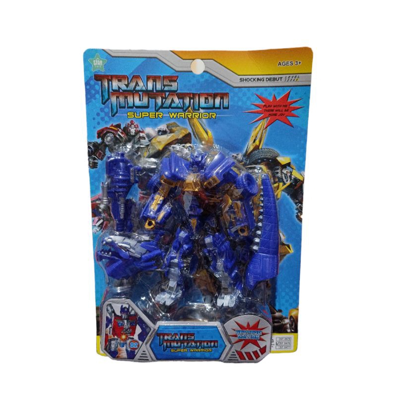 Jual Mainan Robot Trans Mutation / Robot Dino Optimus Transformers ...