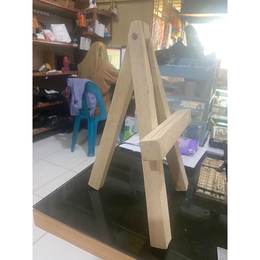 Jual Stand Easel kayu/ Tripod canvas kayu/ Stand lukis/ Easel kayu ...