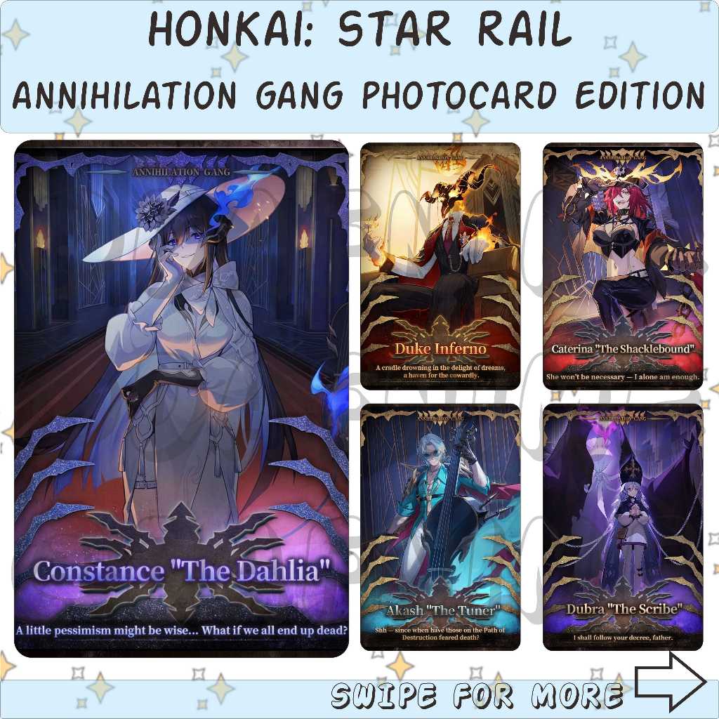 Jual HONKAI STAR RAIL ANNIHILATION GANG EDITION PHOTOCARD ANIME ...
