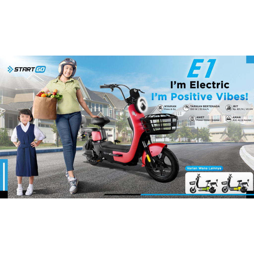 Jual Sepeda Listrik Start Go by Advan Type E1 | Shopee Indonesia