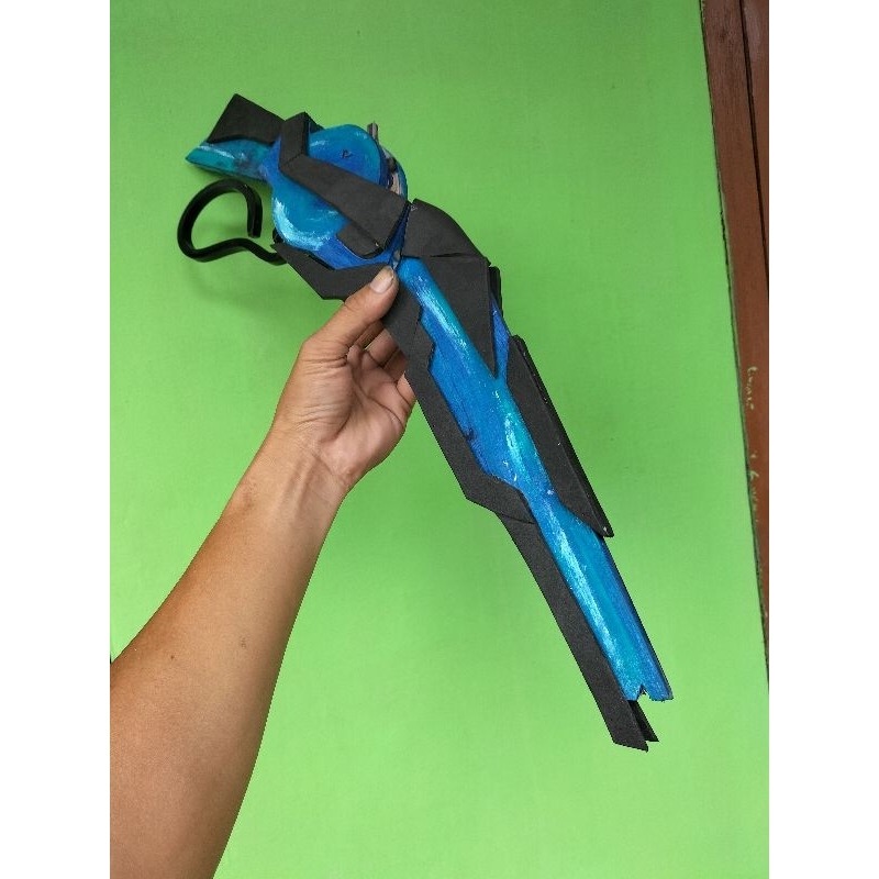 Jual mainan kayu sg meteor biru pakai karet gelang | Shopee Indonesia