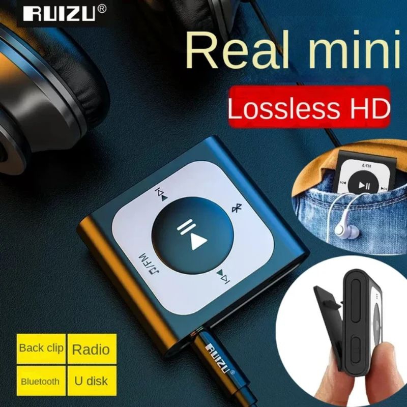 Jual RUIZU X66 32GB Sport mp3 Player Bluetooth TWS USB Type C Clip Mini ...