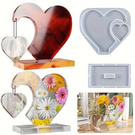 Jual CERITA RESIN - Molding Cetakan Resin Silikon bentuk Hati | Shopee ...