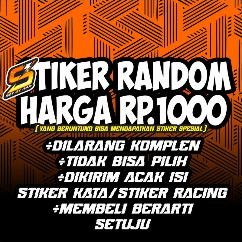 Jual stiker random kata kata/stiker logo dikirim acak DILARANG KOMPLEN ...