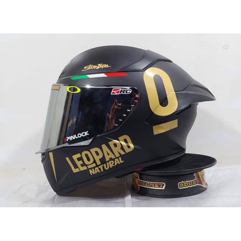 Jual Helm full face MLA TTC solid paket ganteng leopard | Shopee Indonesia