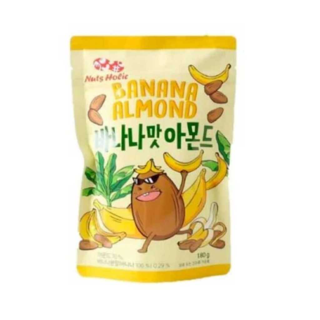 Jual NUTS HOLIC Korean Almond HALAL 180g Honey Butter Strawberry Banana ...