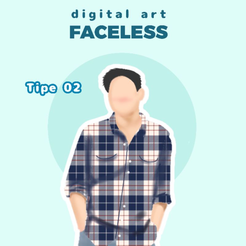 Jual (SOFT FILE) TIPE 02 digital art | ilustrasi digital faceless ...