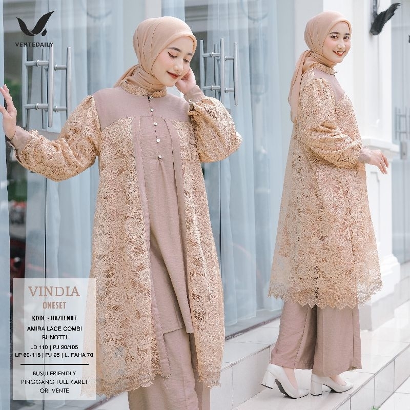 Jual Vente Daily Vindia Oneset / One Set Wanita Kekinian Hijab Style ...
