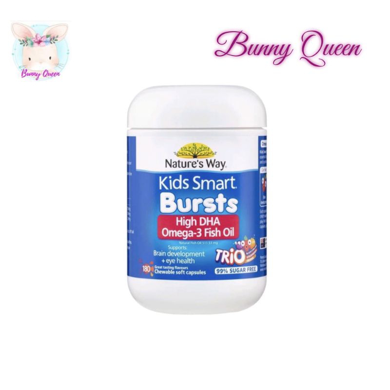 Jual Nature's Way Kids Burst Smart Omega 3 Fish Oil Trio High DHA 180 ...