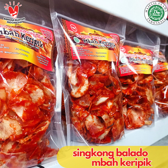 Jual Keripik Singkong Balado Rujak Pedas Merk mbah Keripik singkong ...