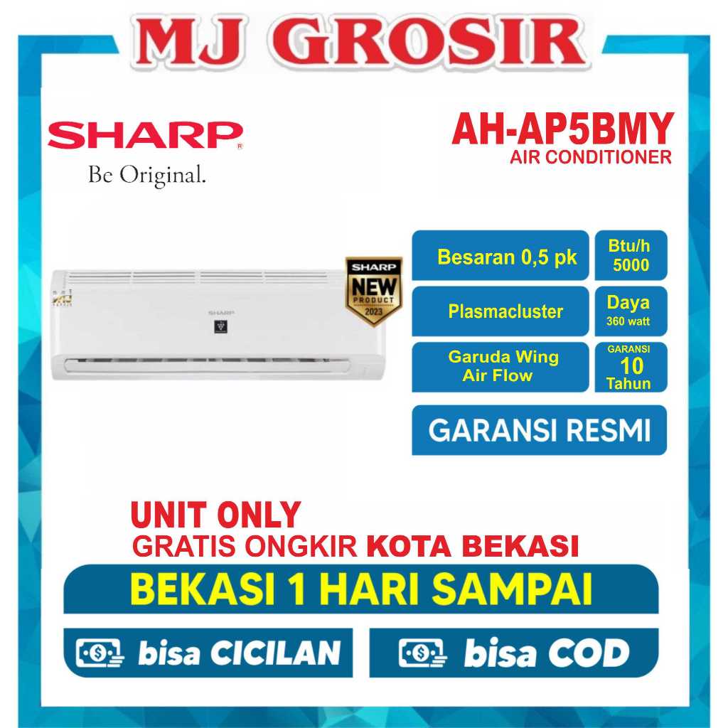 Jual AC SHARP AH-AP 05 BMY / ESC 05 D/L / AH X 6 BEY / FTP 15 AV 1/2 PK ...