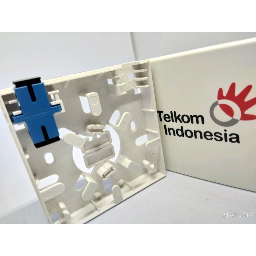 Jual Roset 2 Core Logo Telkom Dengan 1 Adapter SC UPC Kabel Fiber Optik ...