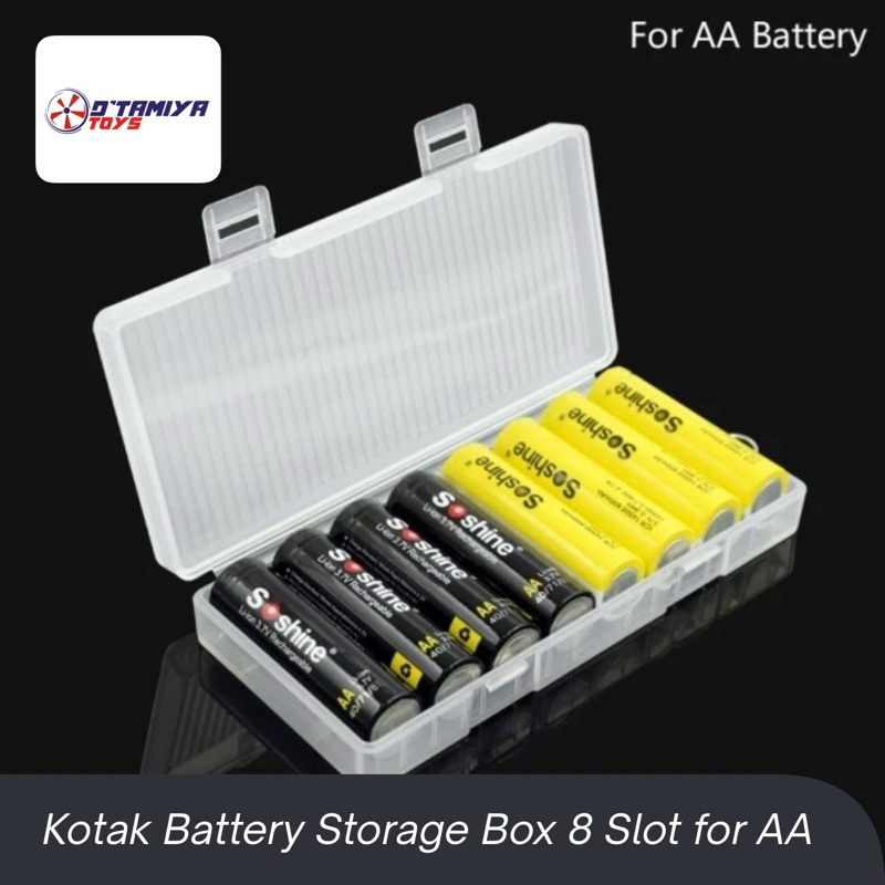 Jual Kotak Penyimpanan Baterai AA Kotak Baterai Battery Storage Box 8 ...